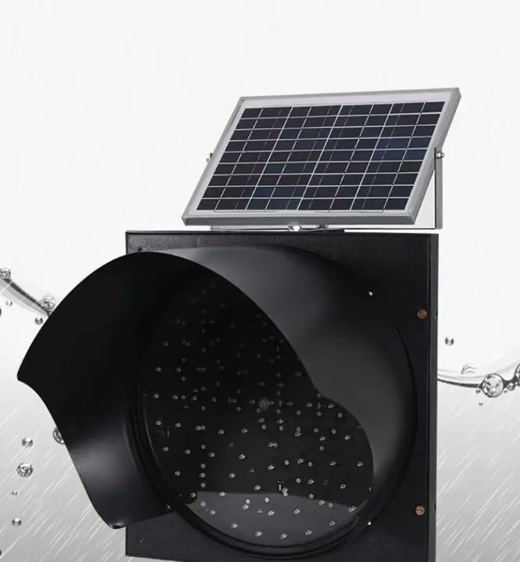 Solar Powered Amber LED Traffic Signal Light Module - OEM | Wholesale