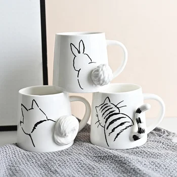 Creative Animal Coffee Mug Cute Dog And Cat Ceramic Mug - Buy Animal ...