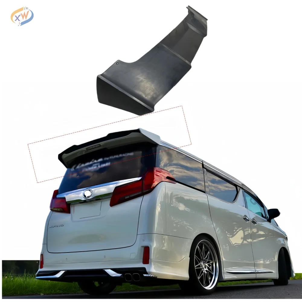 For Toyota ALPHARD Vellfire Roof spoiler LM300 kuhl Stick and install the rear wing and the ...