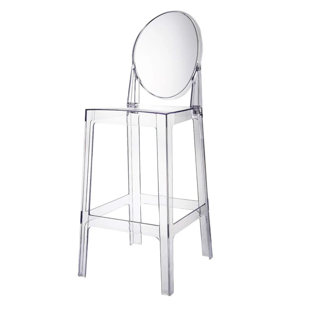 Nordic Transparent Bar Stool Bjflamingo Acrylic Crystal Chair Ghost Bar ...