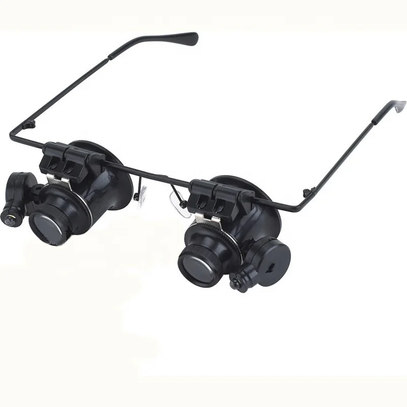 20x High Quality Magnifier Microscope Double Eye Lupa Glasses Loupe ...