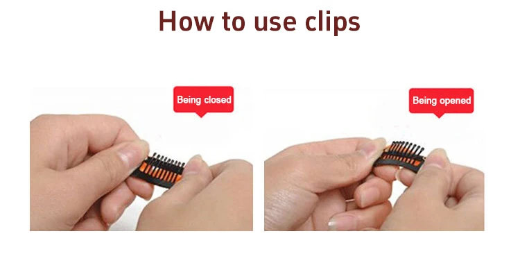 hair extension clip , toupee clip , metal wig clip - Jialin Hardware