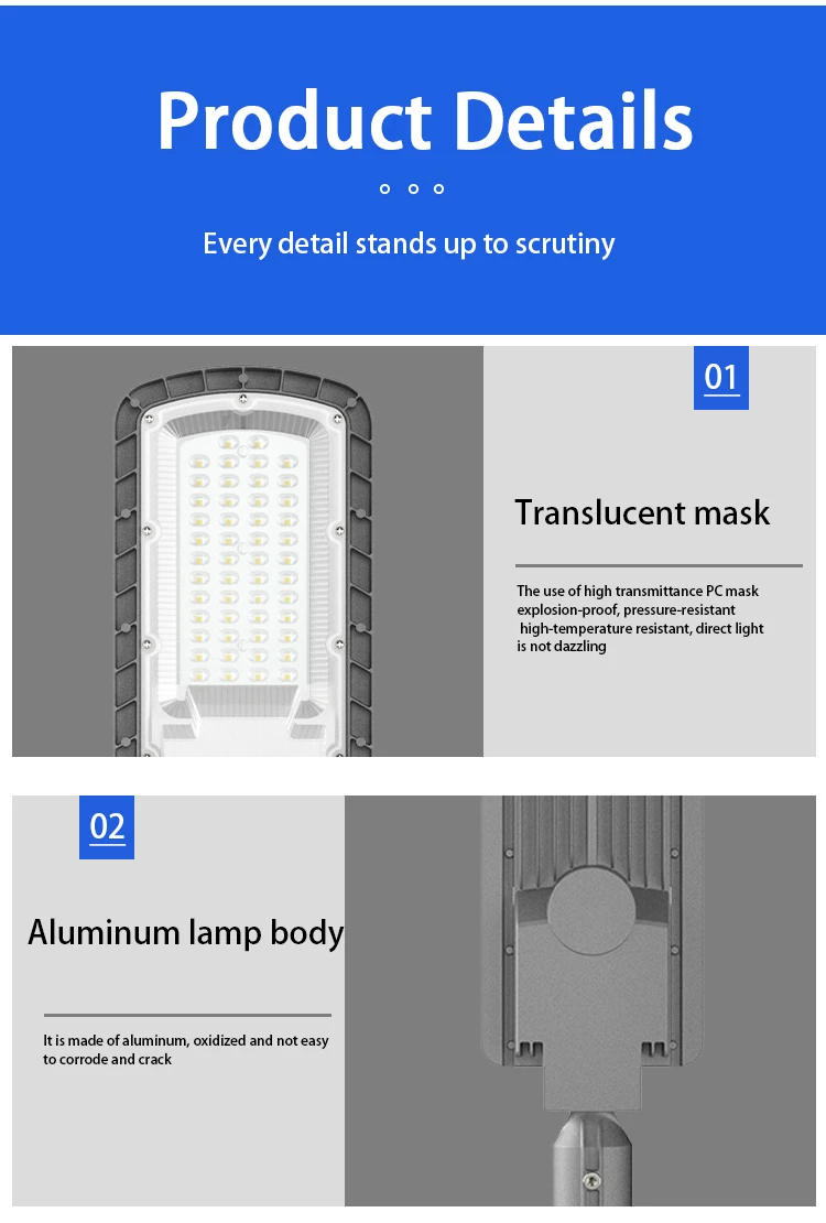 High Powered Road Streetlight Waterproof Ip65 Outdoor Lamp 50w 100w ...