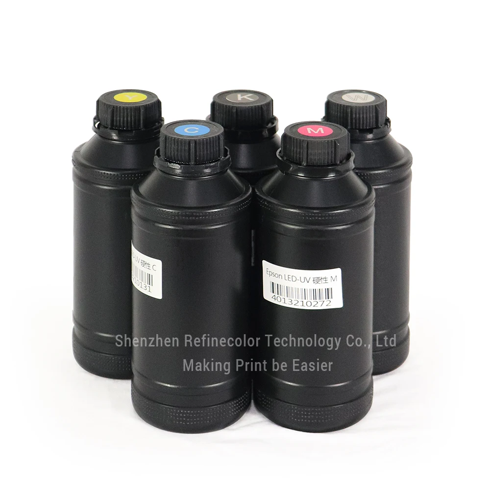 Refinecolor Cmyk White 1set 5x500ml Uv Inks Curable Quality Pigment ...