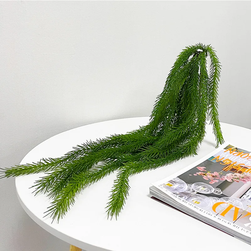 Artificial Plant Single Stem Hanging Fern Leave Greenery Hanging Plants ...