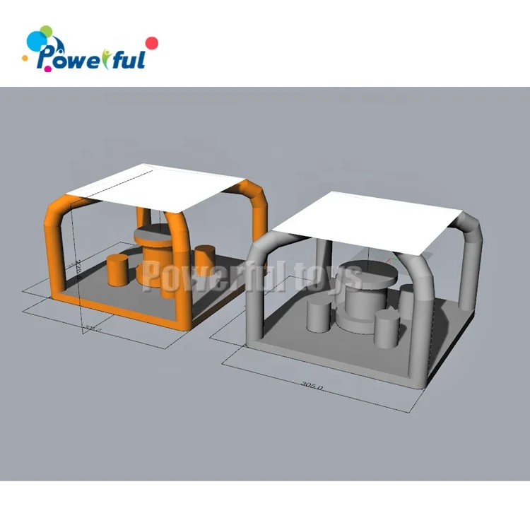 6 Person Floating Cabana Inflatable Floating Bar Island Platform With ...