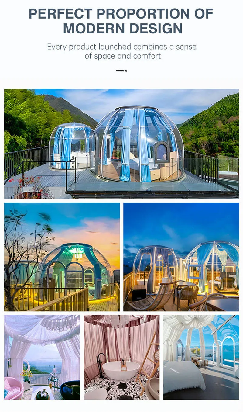 Luxury Polycarbonate Glamping Dome Tent - Insulated Igloo for Camping ...