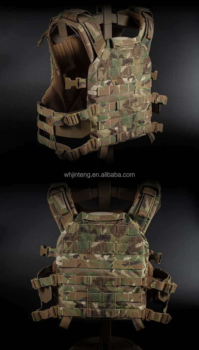 Pc Quick Release Tactical Vest With Multifunctional Molle Back Zipper ...