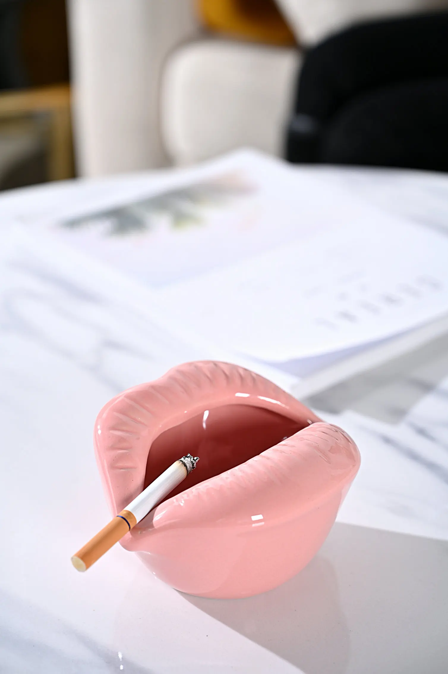 Ceramic Modern Ashtray Hand Painted Custom Fashion Creative Design ...