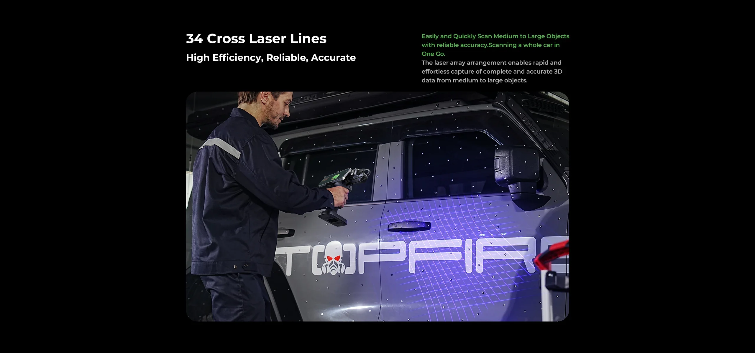 Creality Cr-Scan Raptor-X 3D Scanner - 60fps Wireless Laser