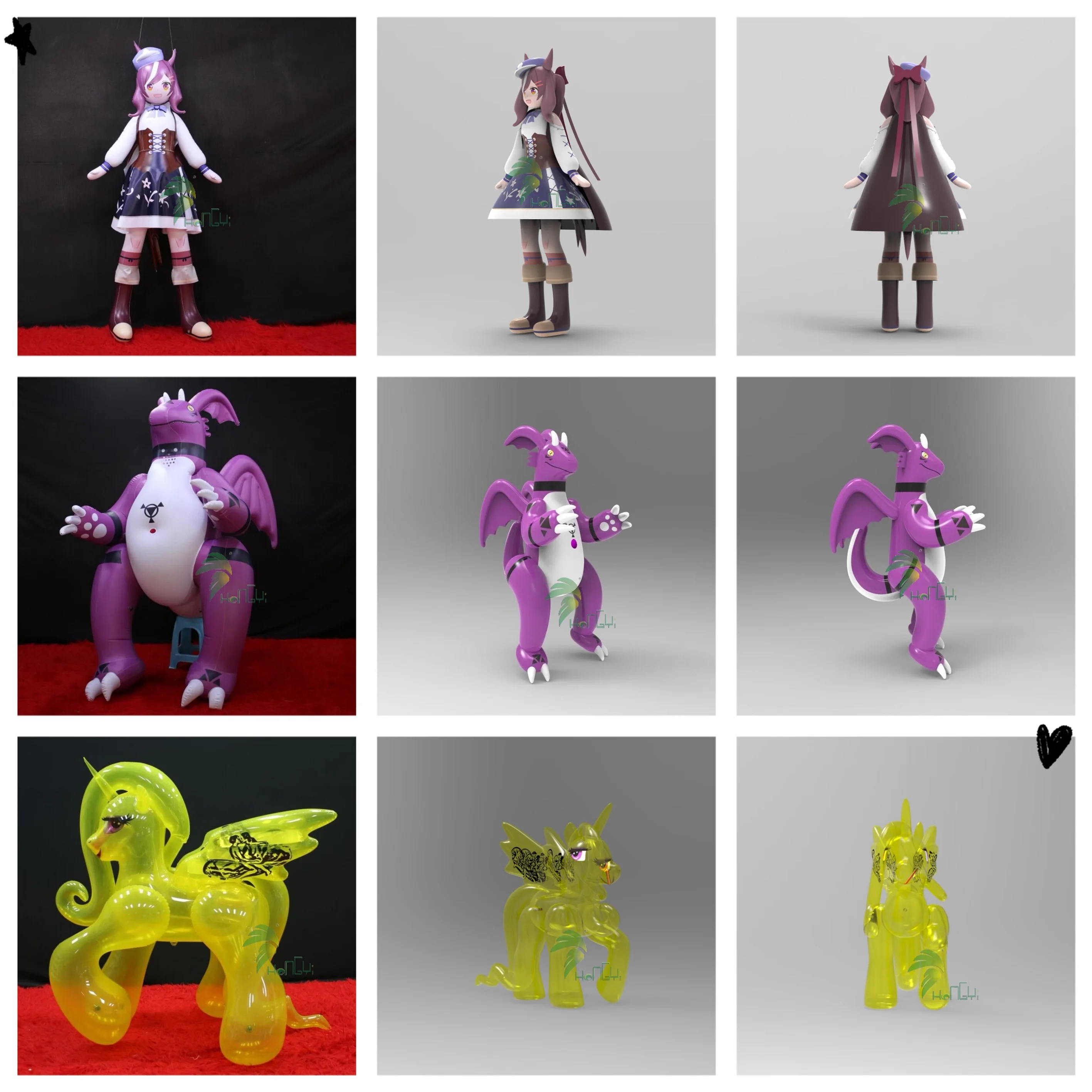 Customized OC Inflatable Standing Dragon - Perfect for Parties