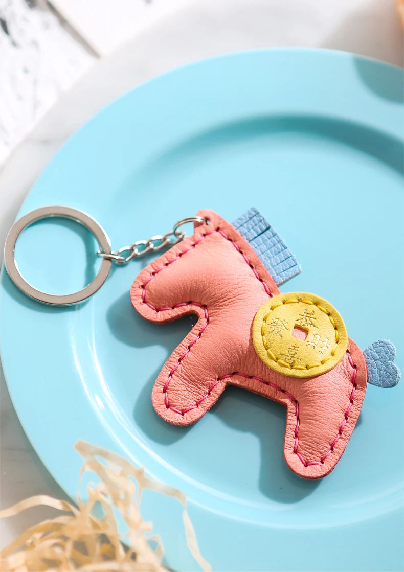 Make Your Own Keychain Keyring Blank Cartoon Custom Frame Leather Diy ...