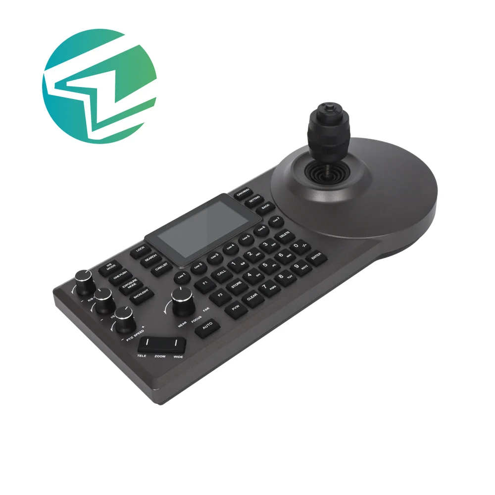 4D Joystick IP PTZ Controller 7-Camera Shortcuts Network Keyboard with ...