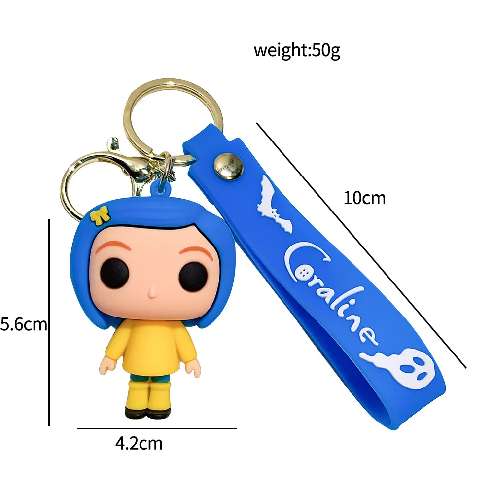 Coraline & the Secret Door Anime PVC Figure Keychain