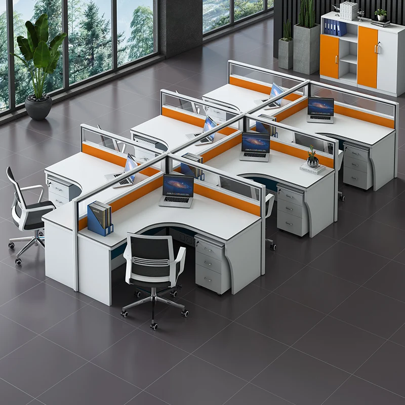 Modern Furniture L Shaped Call Center Cubicle Table Office Partition ...