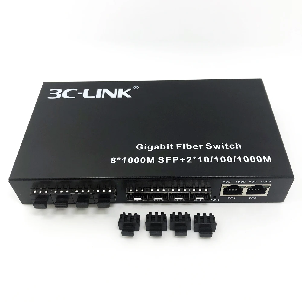 2 Port Gigabit Ethernet Switch with 8 SFP Slots - 3C-SFP0802G