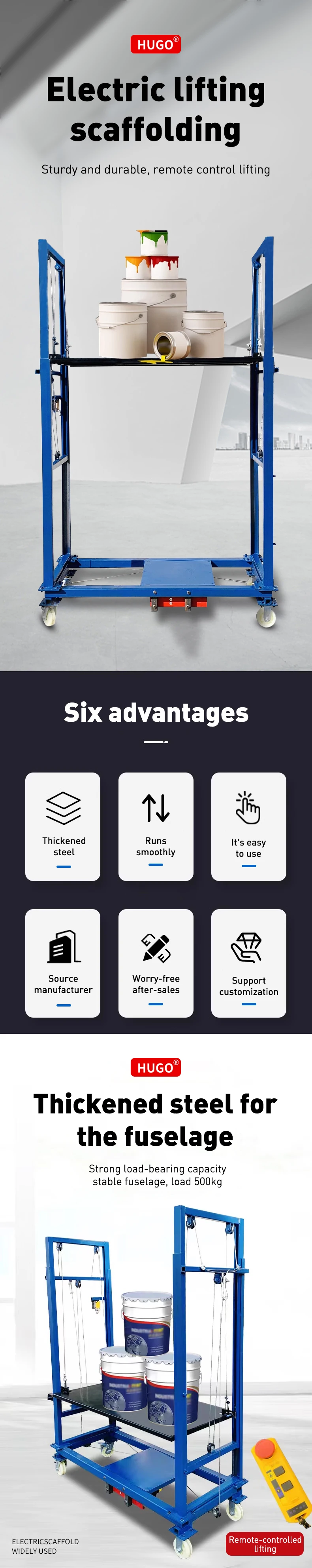 Elevator Automatic Steel Scaffold - Foldable Electric Platform