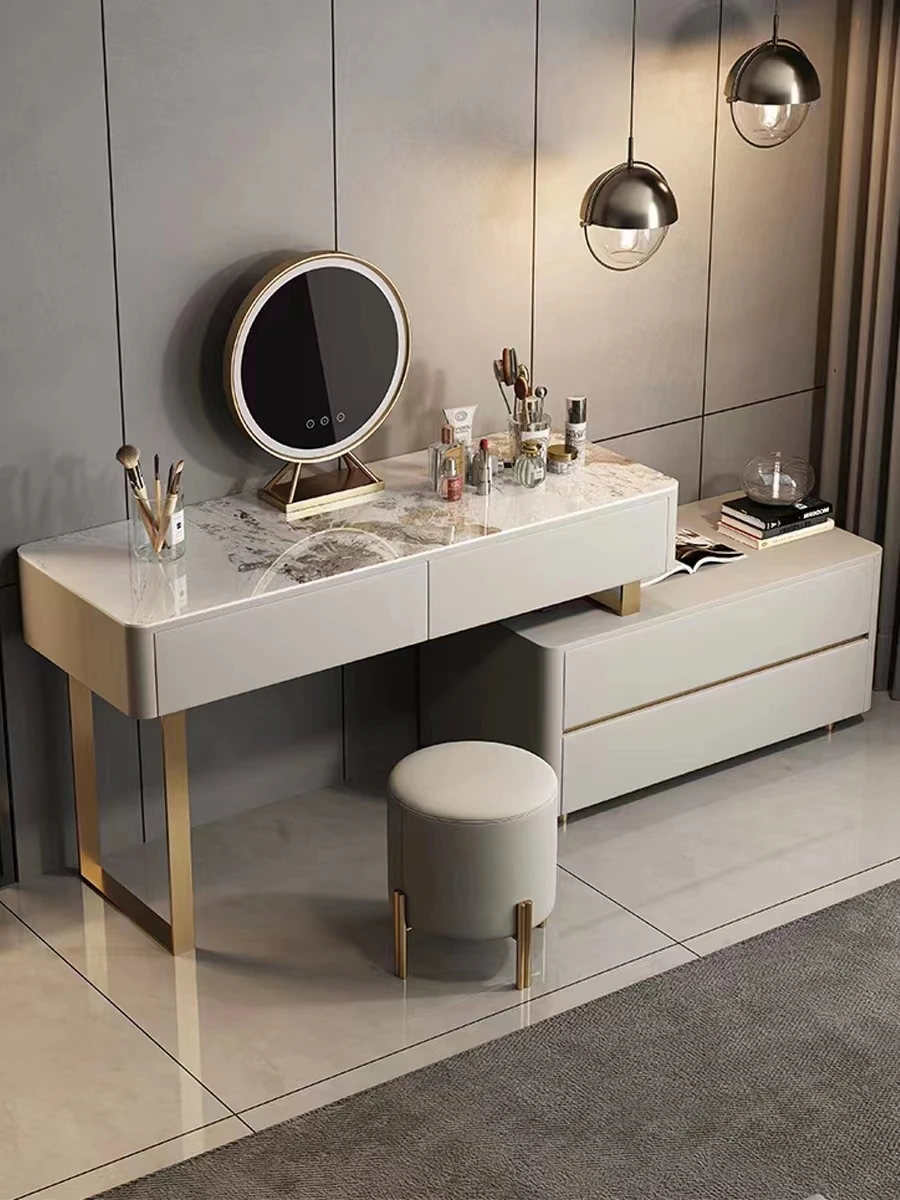 Italian Minimalist Rock Slab Dressing Table - Luxury Designer