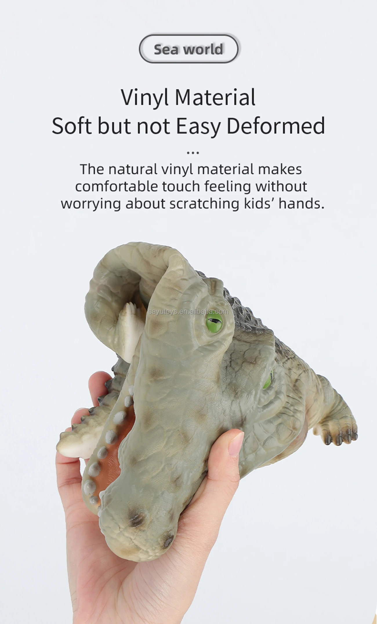 Sy Role Play Toy Puppets Models Mosasaurus Hand Puppet Head Dinosaur ...