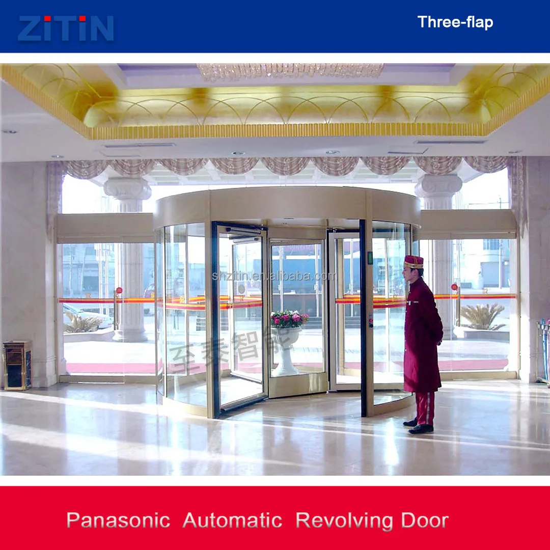 Modern Panasoni Automatic 3/4 Wings Revolving Glass Door Simplicity ...