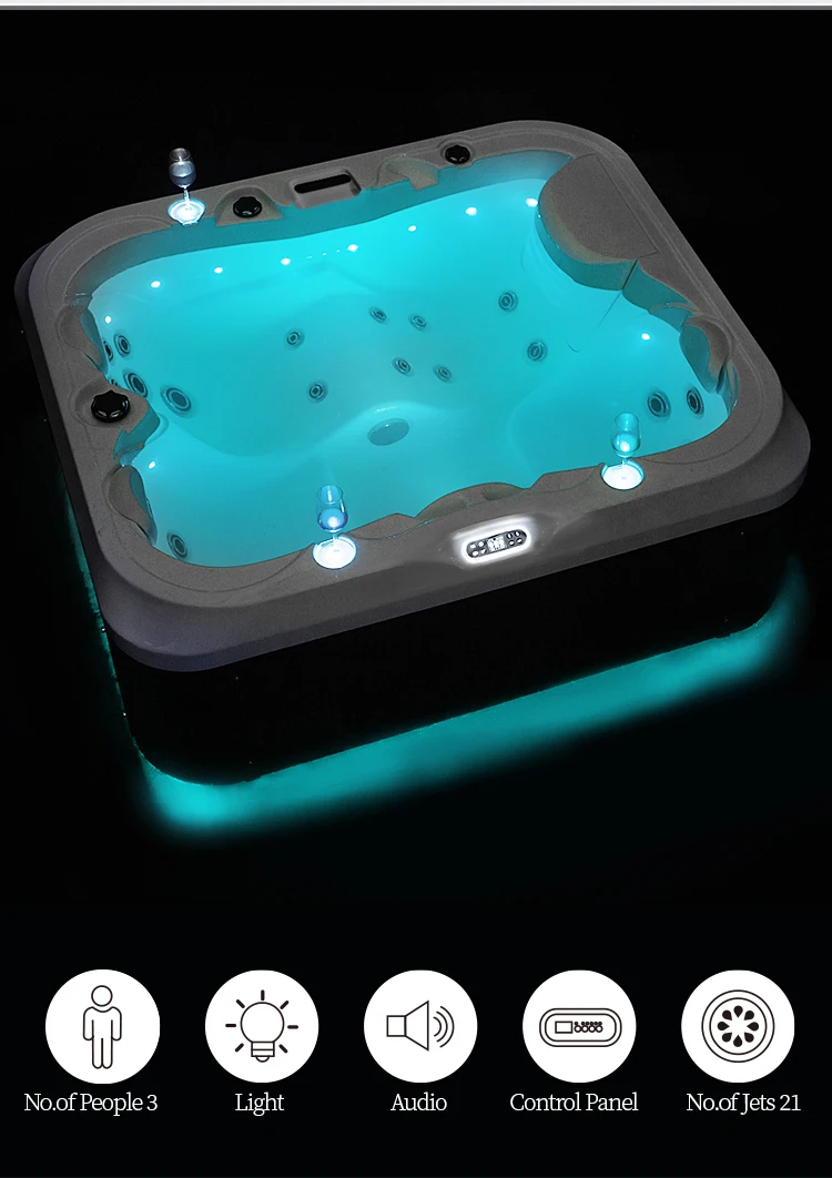 Hot Tub Jacuzzis Outdoor Spa 3 Person for Sale Cheap Price