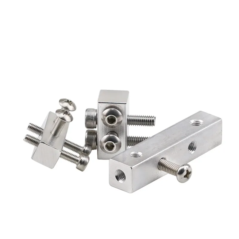 Aluminum Six-Sided Cube Nut Fixing Block Connector M3 M4 M5 M6 for ...