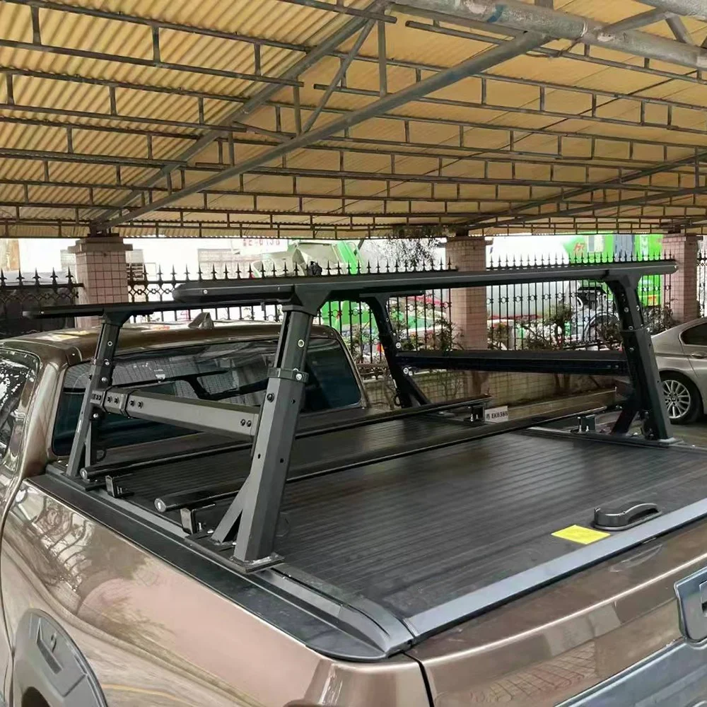 Universal Aluminum Adjustable 4x4 Pickup Truck Bed Ladder Rack Roll Bar ...