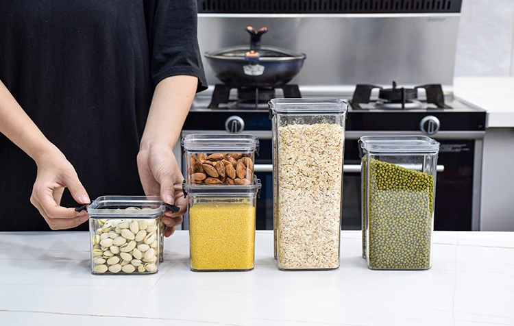 Kitchen Dispenser Airtight Plastic Stackable Candy Nut Fruit Cereal ...