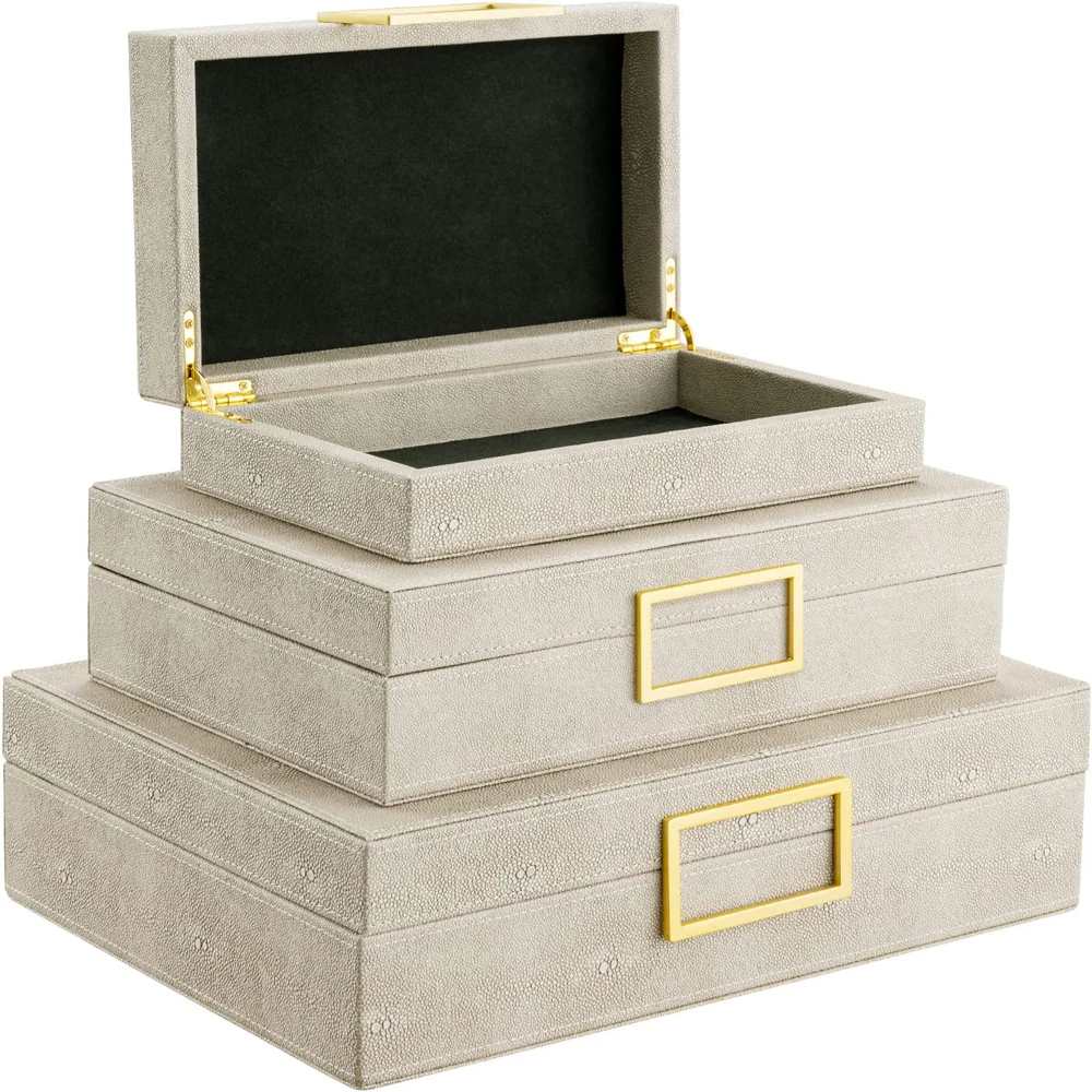 Custom Nordic Luxury High Gift Box Leather Decorative Jewelry Storage ...