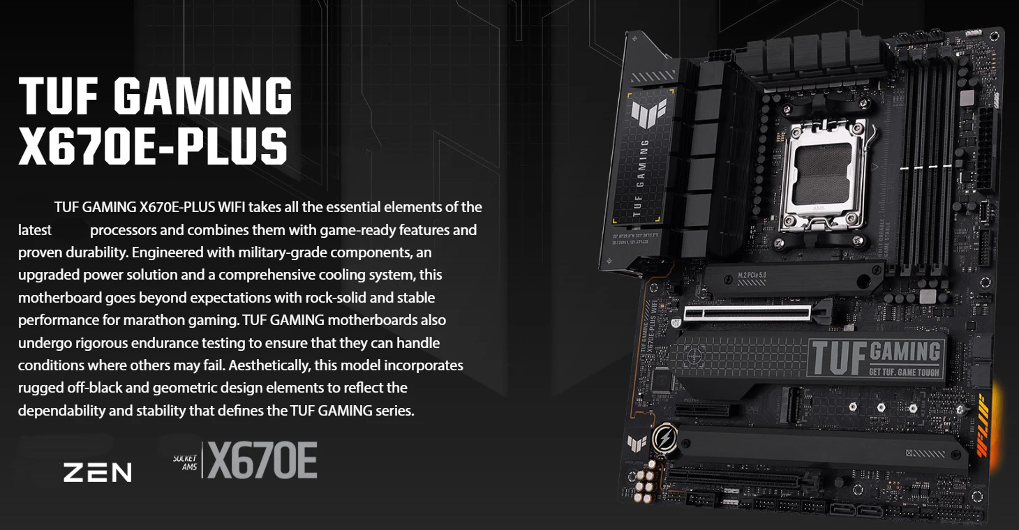 X670 X670e Motherboards Am5 Motherboard Ddr5 Tuf Gaming X670e-plus Zen4 ...