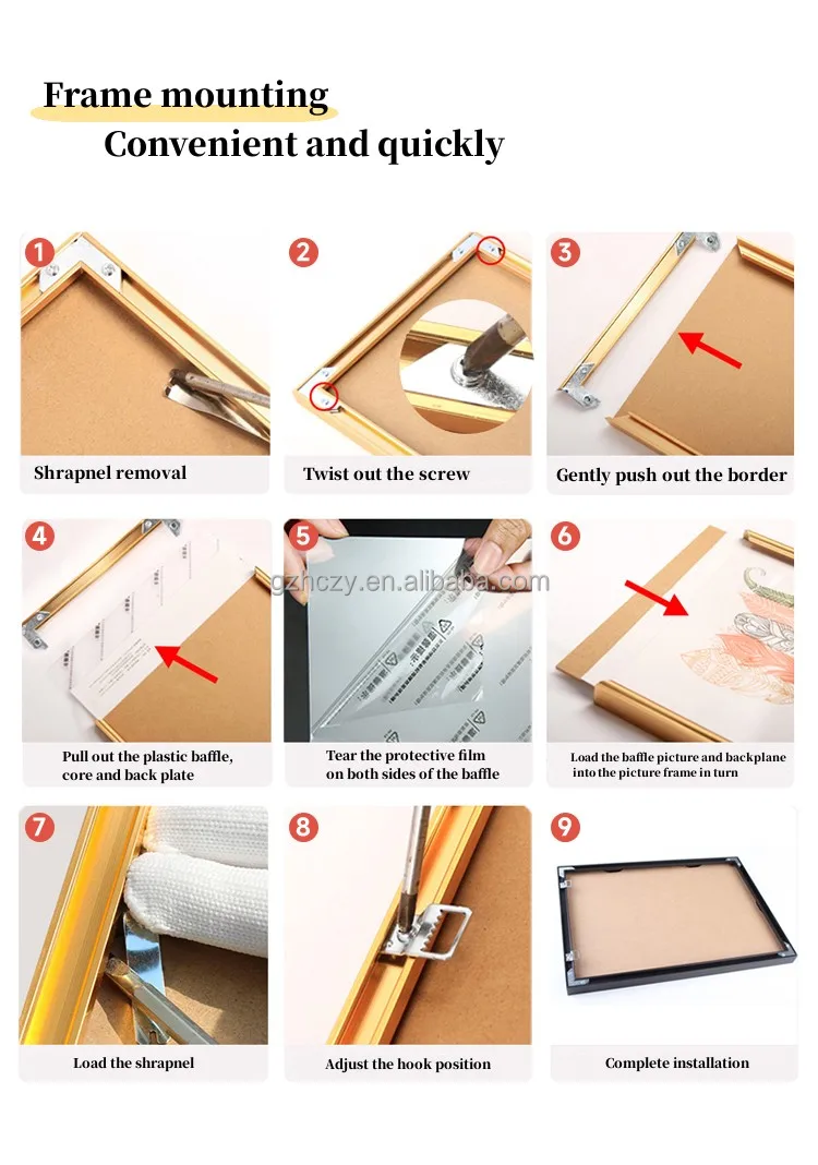 Simple Narrow Frame Mounting Creative Wall Poster Advertising Photo ...