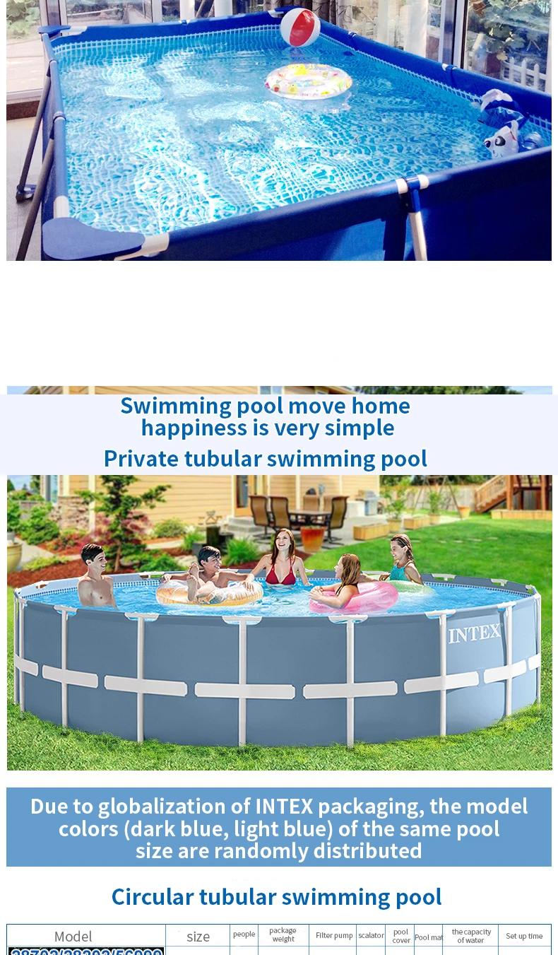 2020 Intex Inflatable Swimming Pool Inflatable Pools Large Inflatable ...