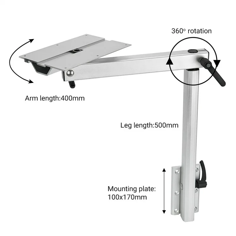 Campervan Table Legs - Adjustable, Removable, and Durable