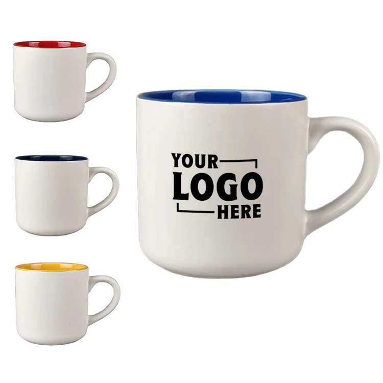 Custom Inner Color Mug Modern White Matte Metro Two-tone 14 Oz. Ceramic ...