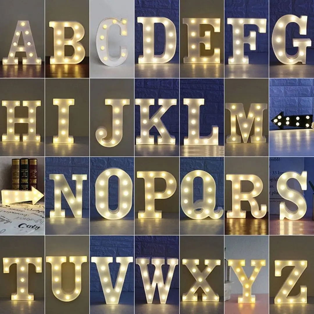 2ft 3ft 4ft 5ft Marquee Letter Led Big Numbers Giant Light Up Letters ...