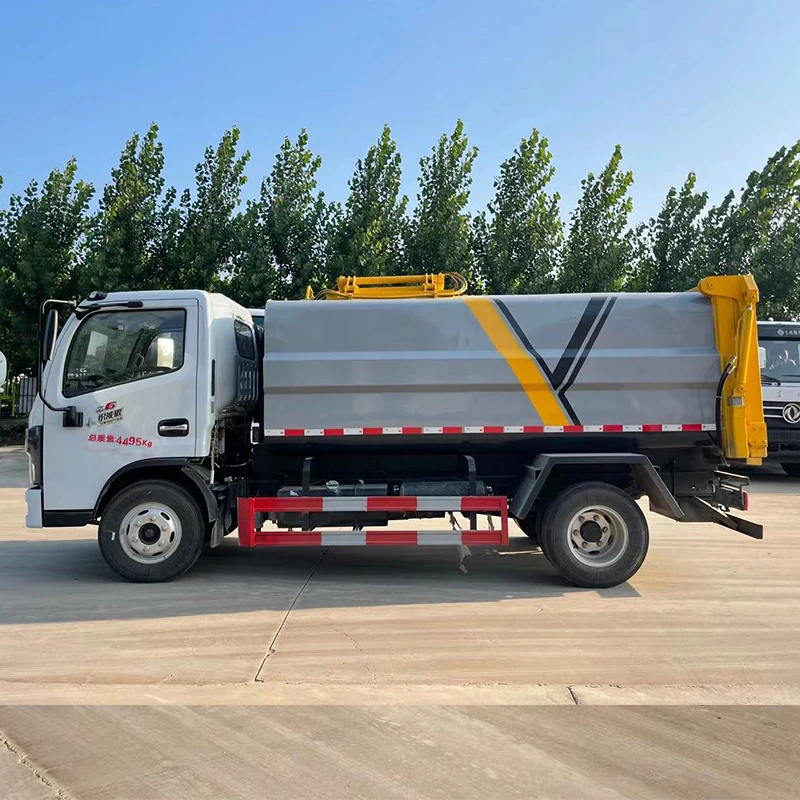 Self Loading And Unloading Hanging Bucket Garbage Truck Multifunctional ...