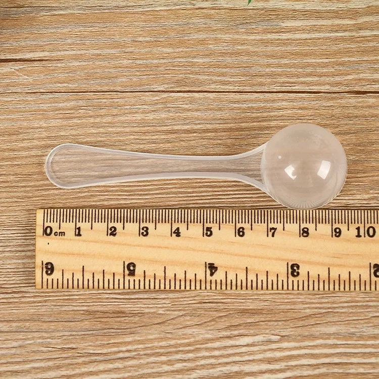 Custom Logo 3g 6ml Round White Clear Plastic Measuring Spoon Scoop for ...