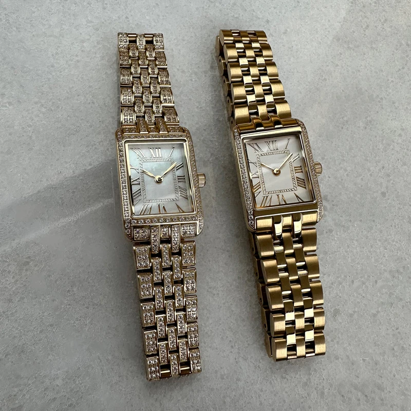 Designer Brands Custom Square Watch Waterproof Diamond Ladies Watches ...