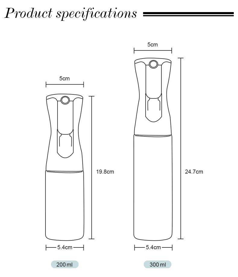 10 Oz 500ml Custom Label Sprayer - Automatic Continuous Spray Bottle ...