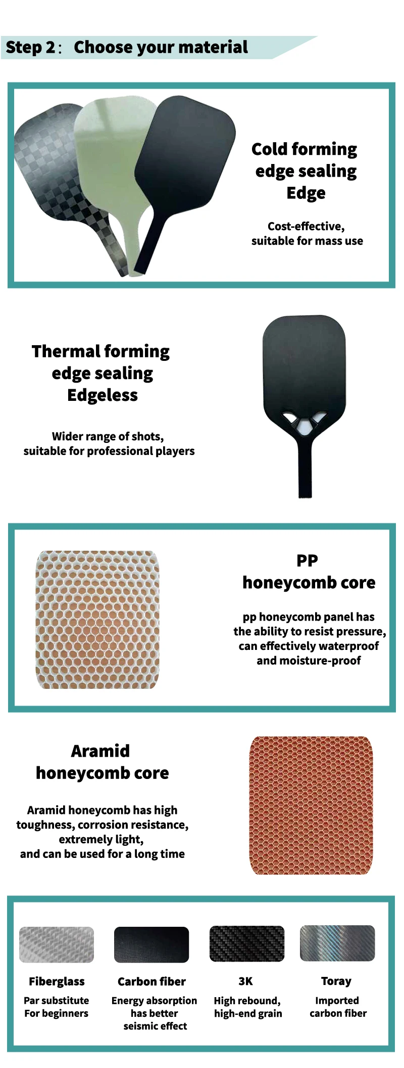 T700 Texture Custom Raw Carbon Fiber Pickleball Paddle Rackets ...