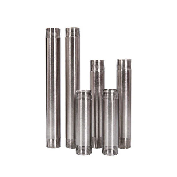 Gi Barrel Nipple Stainless Steel Both Side Thread Poe Boe Pipe Fitting ...