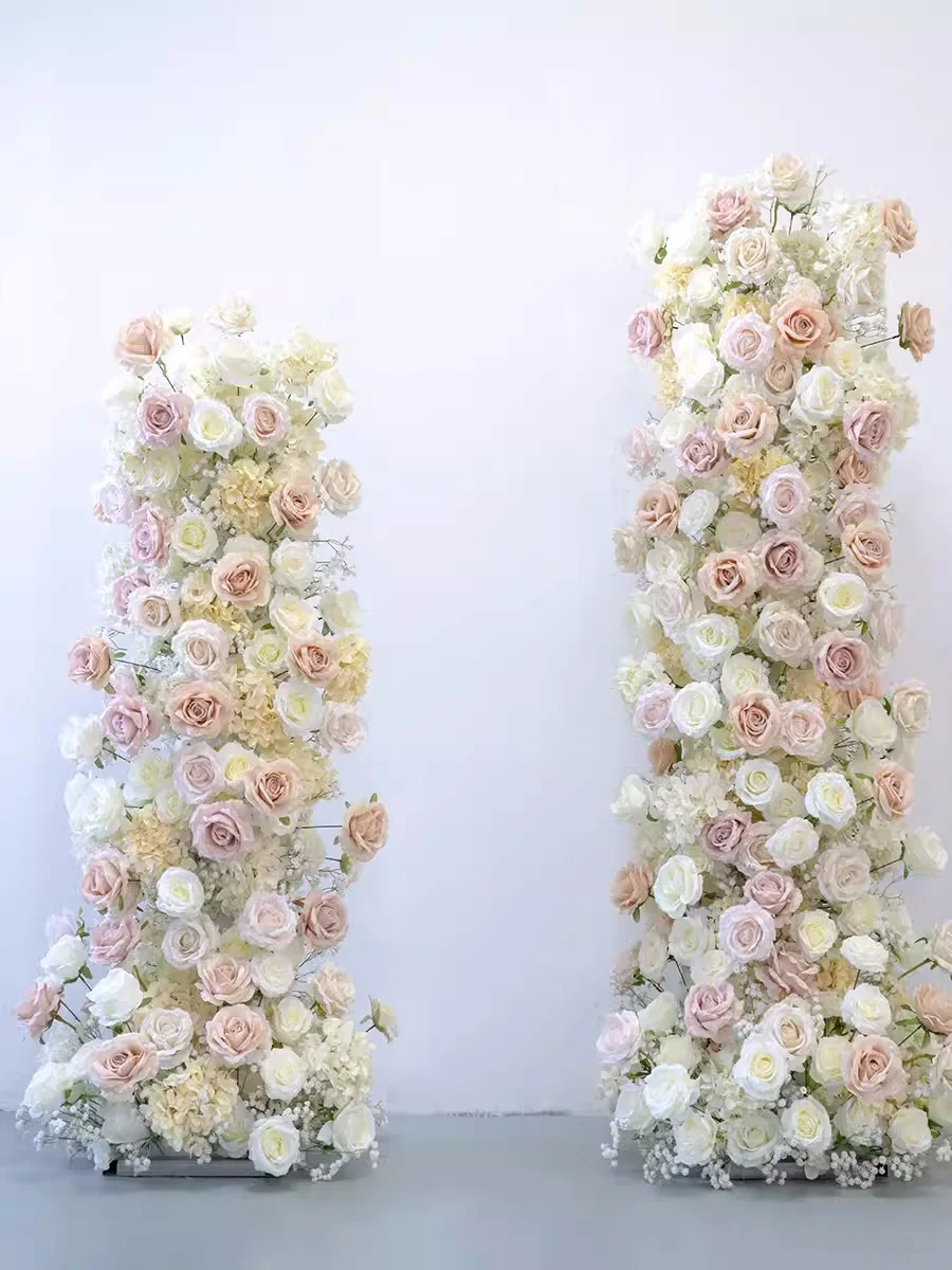 A071 Wedding Decoration Upright Arch Champagne Color Artificial Flowers ...
