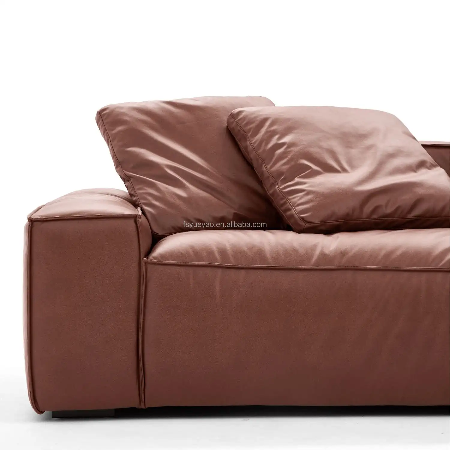 Modern Italian Style 2 Seaters Leather Sofa for Living Room