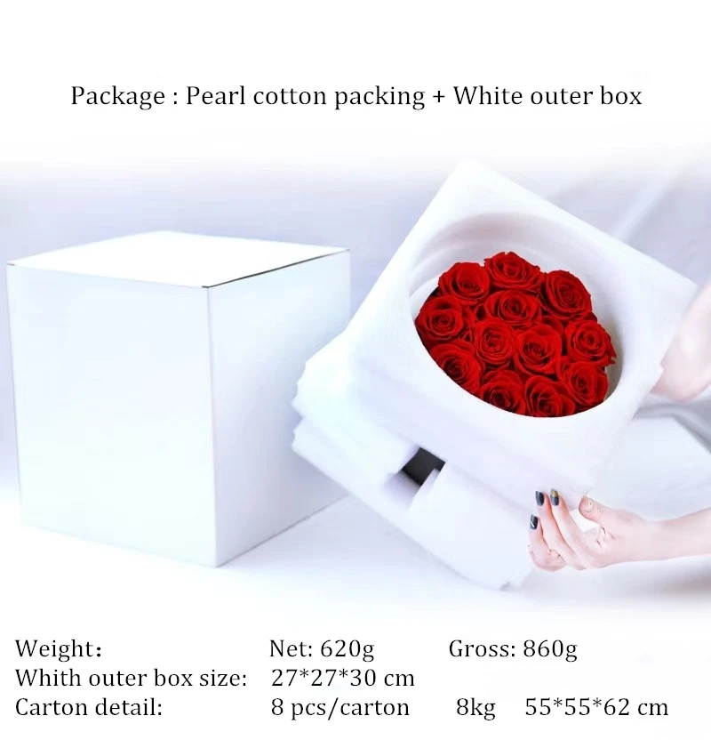 High Quality Fresh Eternal Rose Gift Box Preserved Flower From Yunnan ...
