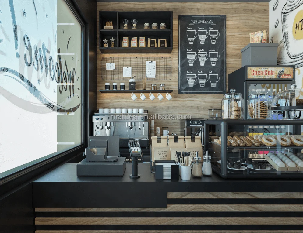 Cafe Modern - Stylish Small Bar Counter for Coffee Shop