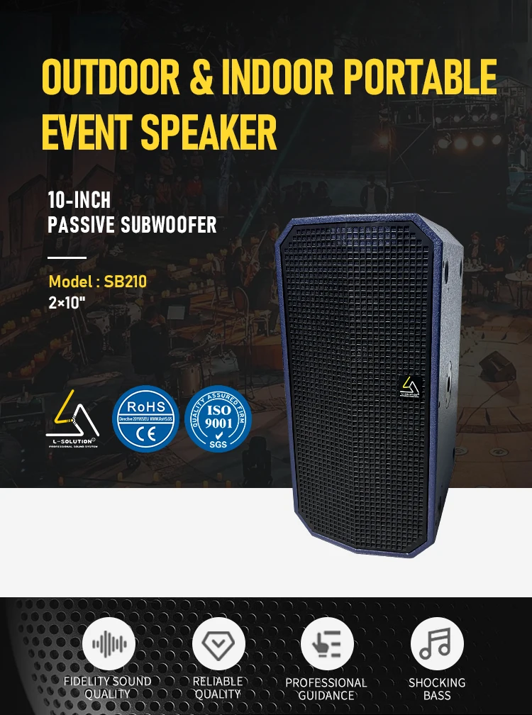 SB210 RMS 600W - Powerful Passive Speaker for DJ Audio System