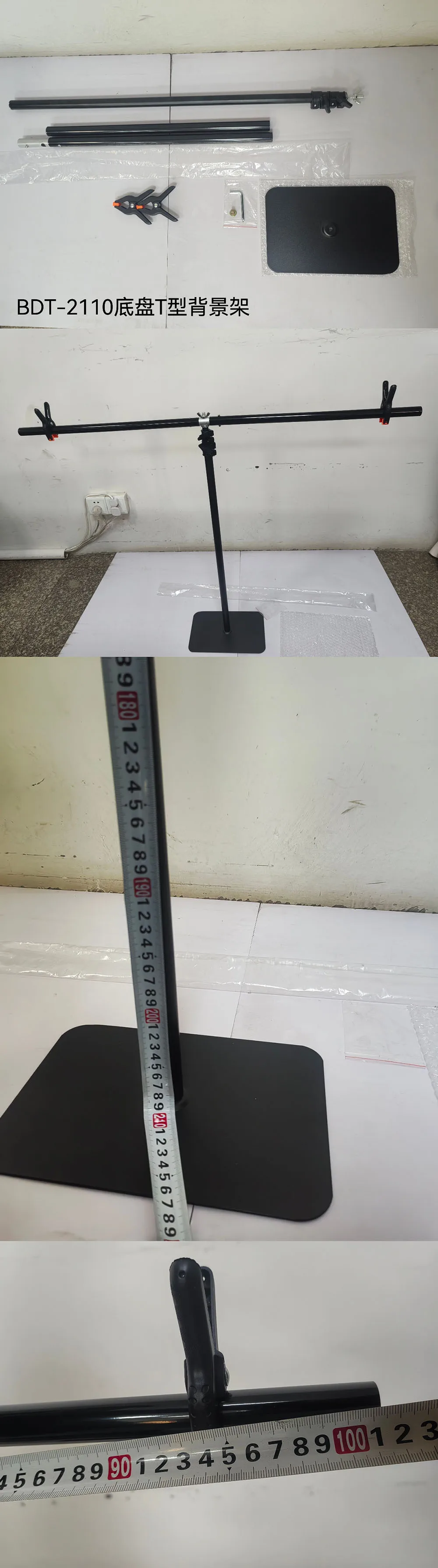 200x100cm T-shape Stand Photography Background Support Frame Metal ...