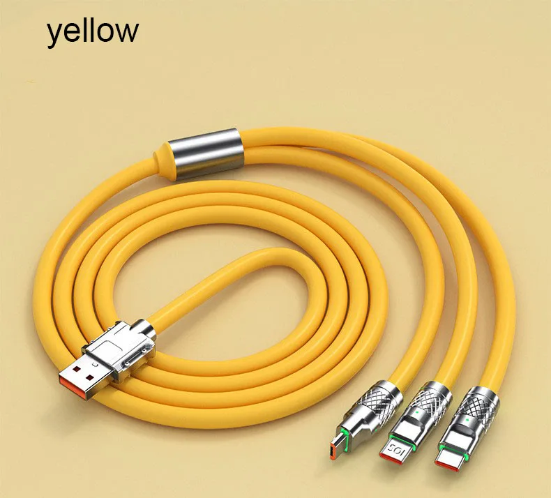 Best reviewed 120W USB 3in1 Silicone Charging Cables, New trend Phone ...