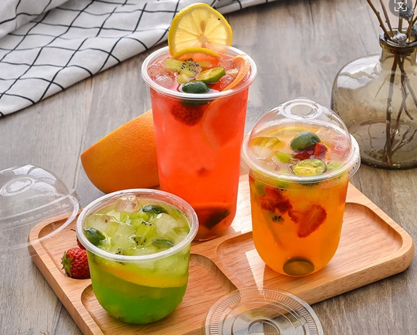 Clear 8oz 9oz 10oz 12oz 16oz 20oz 24oz Custom Bubble Tea Cup Printed ...