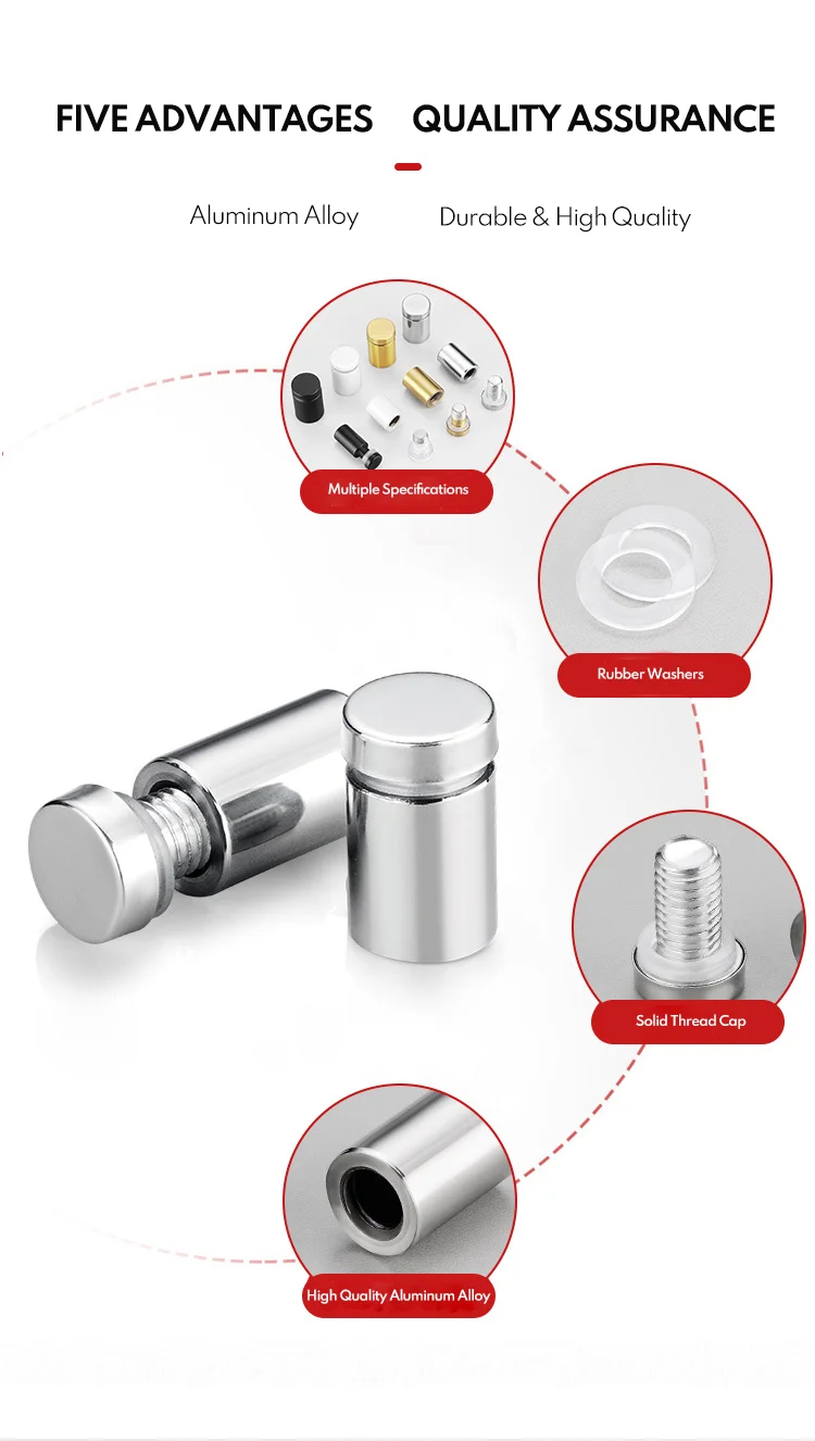 Standoff Screws,4-pack Custom Aluminum Alloy Solid Wall Mount Sign ...